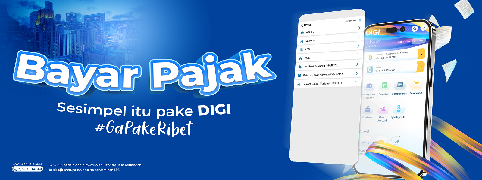 Pembayaran Pajak Pake DIGI - Bank bjb